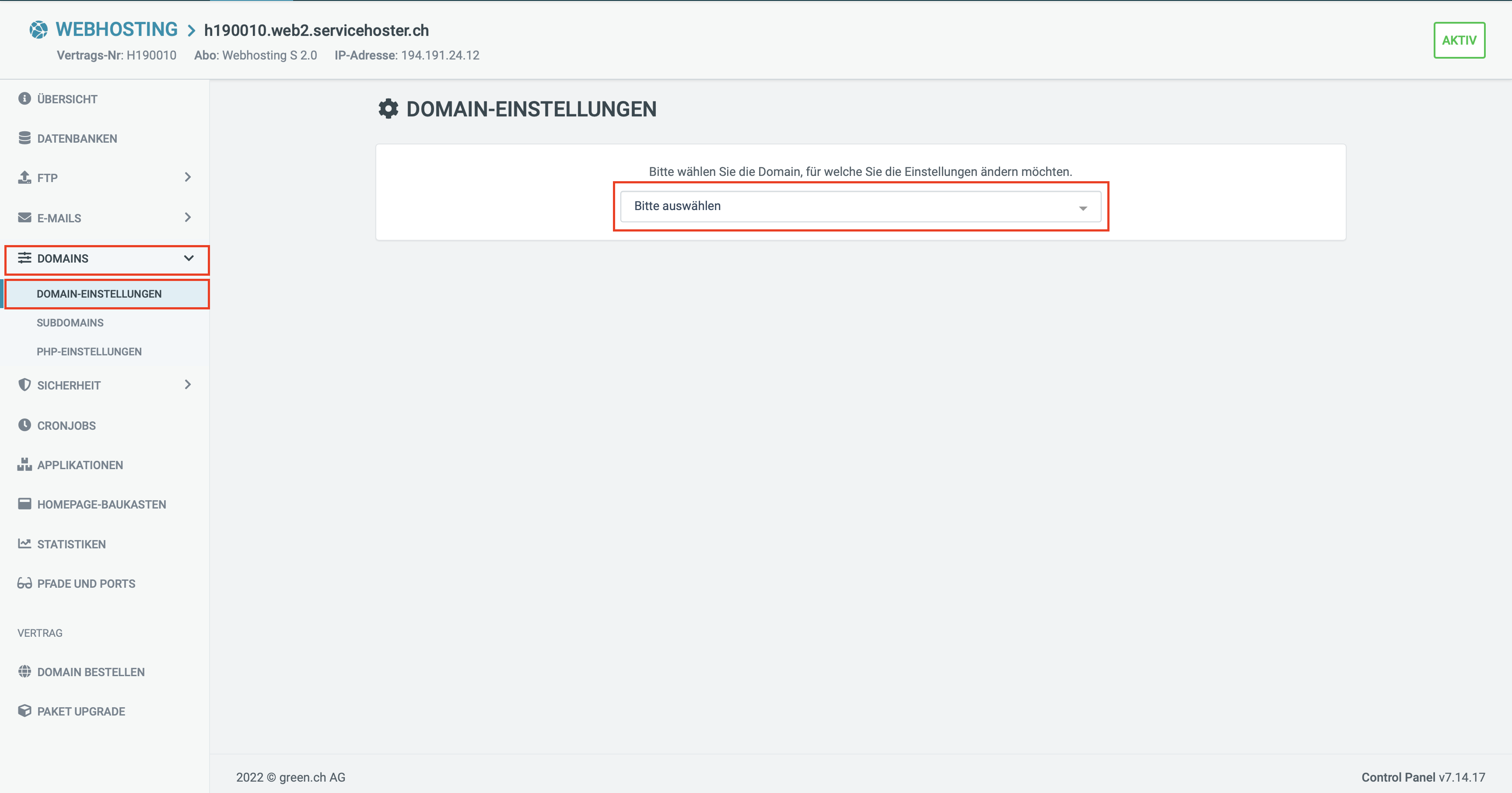 WordPress Installieren - Green